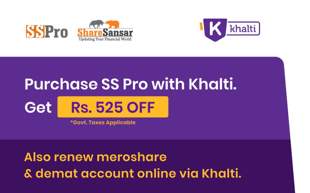 Purchase SS Pro with Khalti to get Rs. 525 cashback