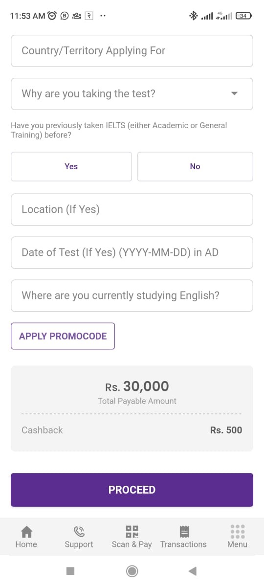 IDP IELTS Booking - Registration Directly From Khalti. - Khalti App