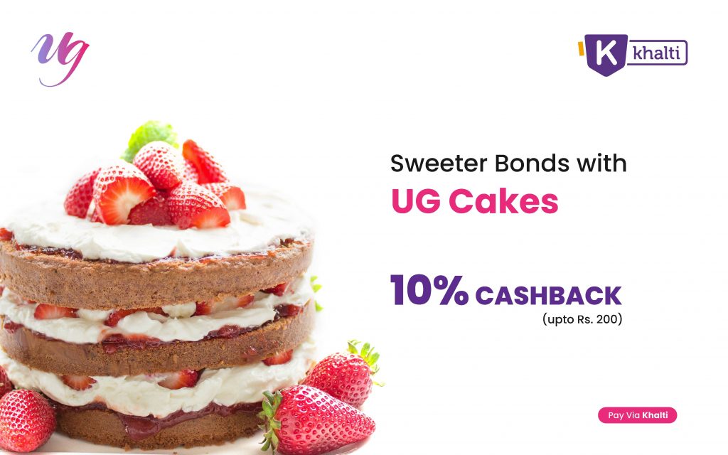 Sweeten your celebrations with UG Cakes and enjoy cashback! - Khalti by IME