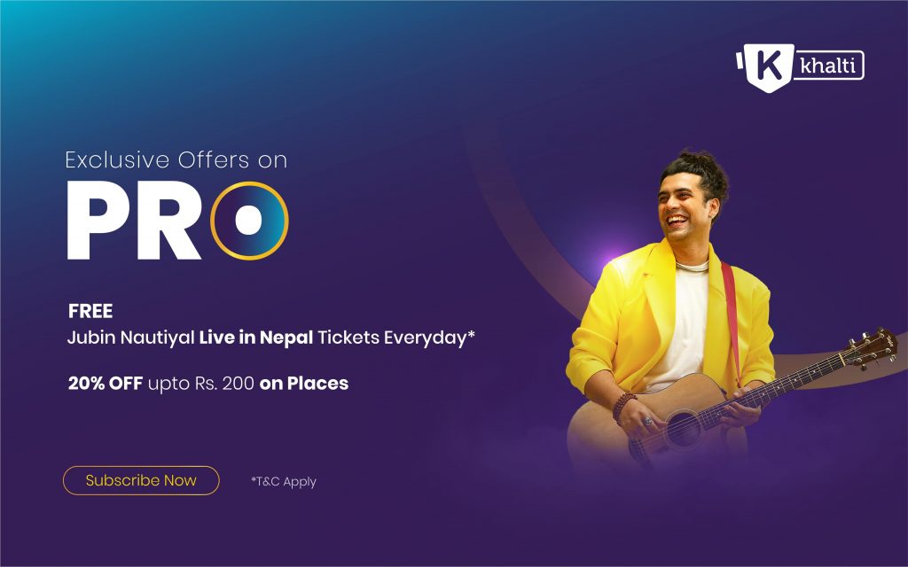 Subscribe to Khalti Pro & Win Tickets to Jubin Nautiyal Live in ...